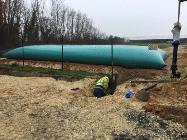 Installation de 5 réserves incendie en citernes souples | Pronal