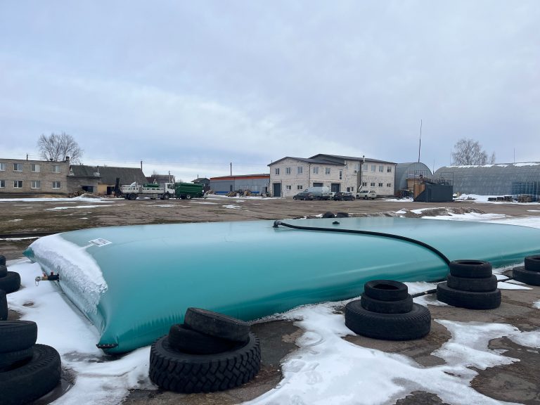 Implementation of a 100m3 flexible liquid fertilizer tank