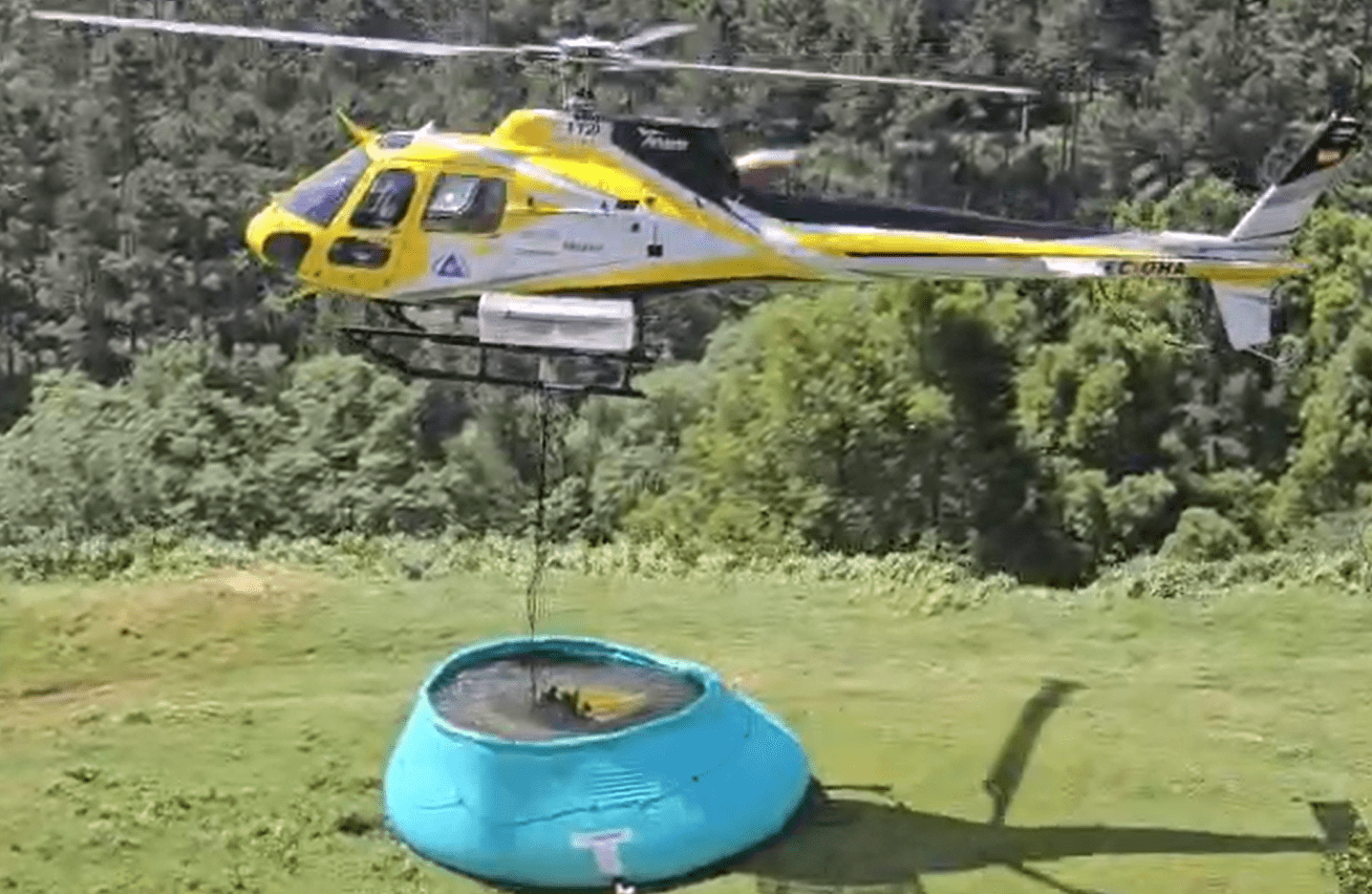 How were Bambi bucket refueled using our Opentanks